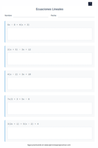 Álgebra Primero de la ESO - Ejercicios gratuitos
