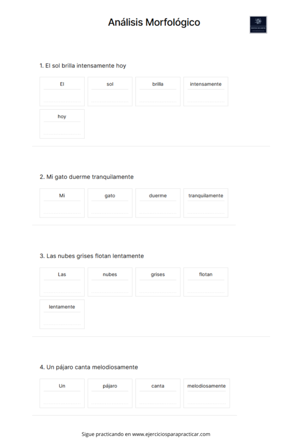 Análisis morfológico 3º de primaria: herramienta y recursos para el ...