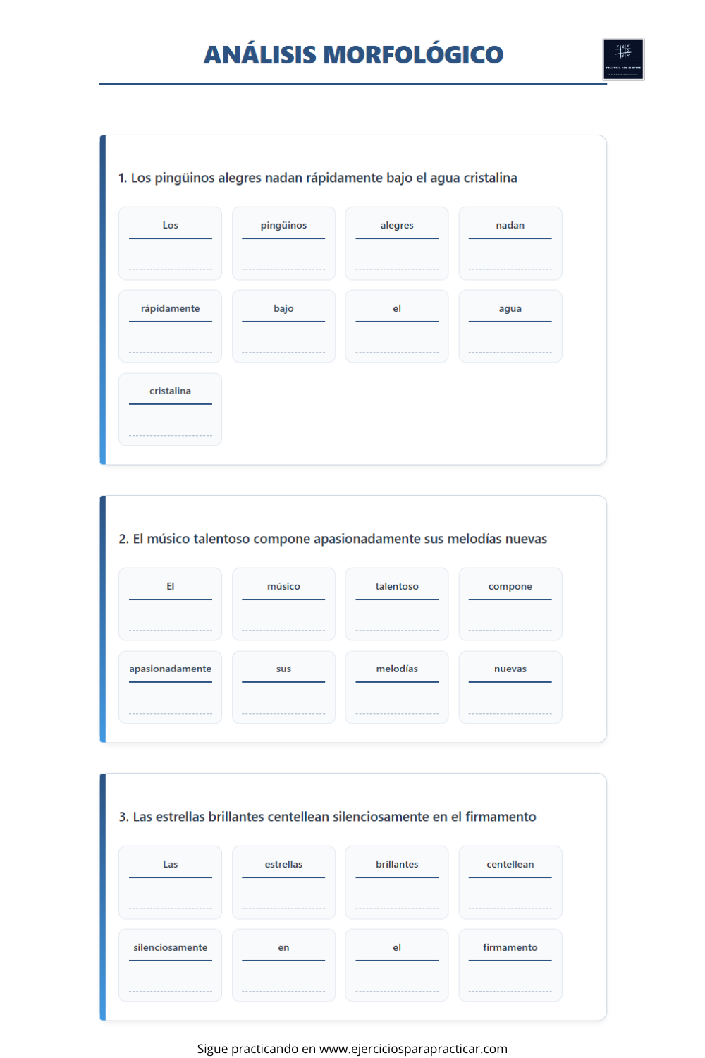 Análisis morfológico 3º de primaria: herramienta y recursos para el ...