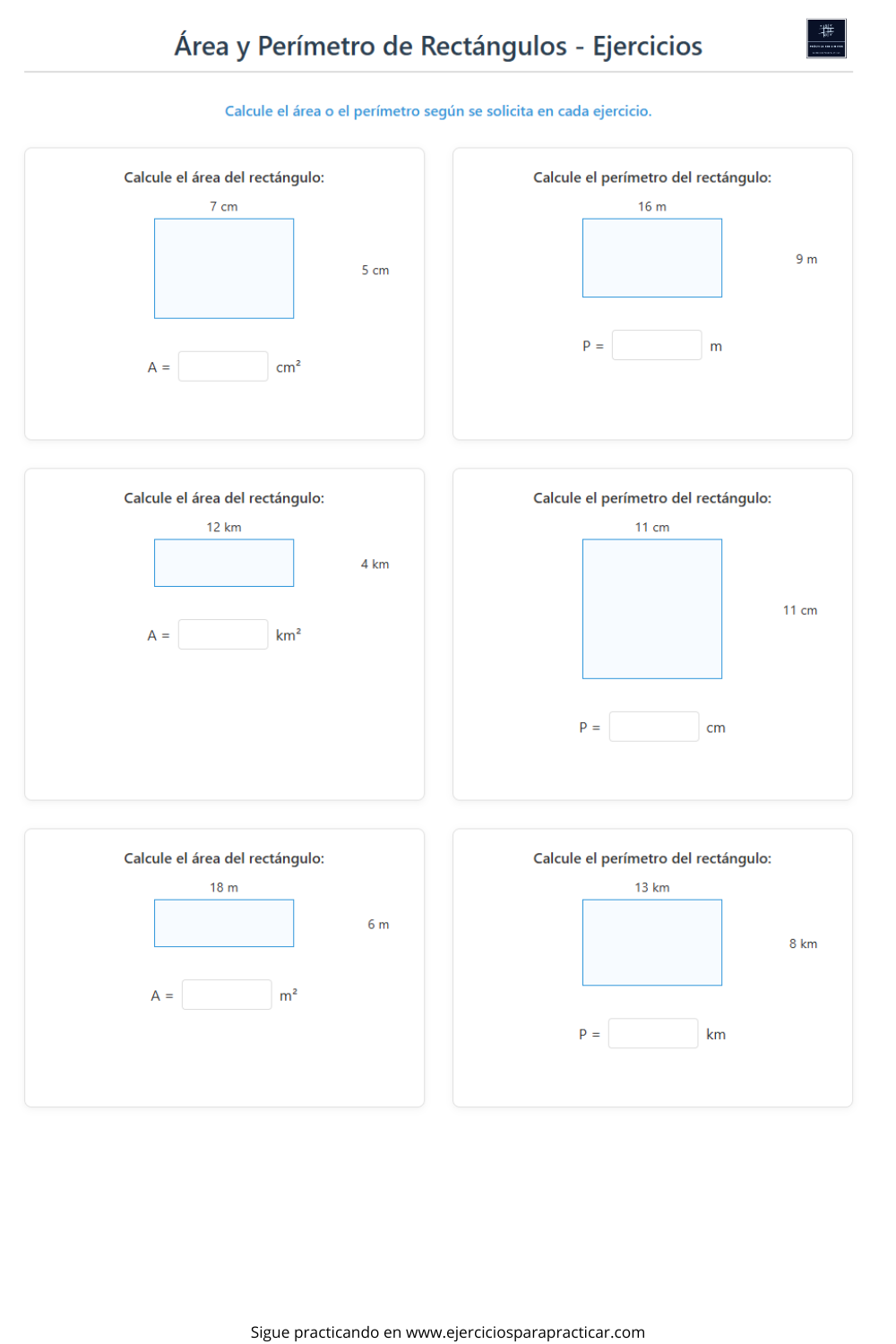 Área y Perímetro de rectangulo: Explicado paso a paso