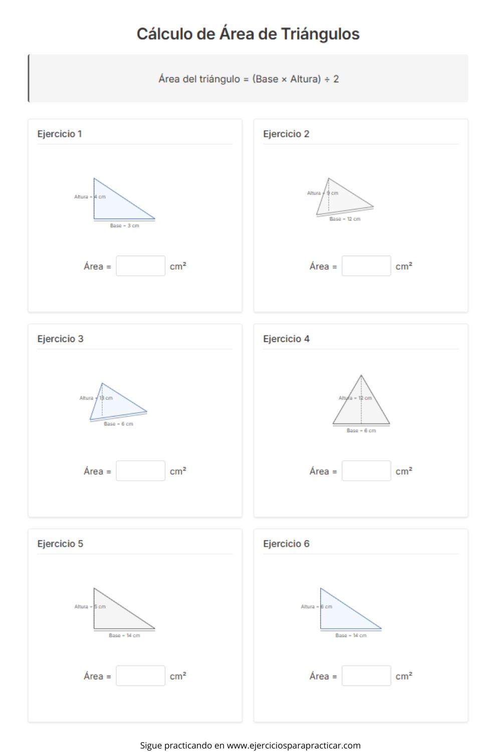 calcular el área de un triángulo - Aprende Paso a paso