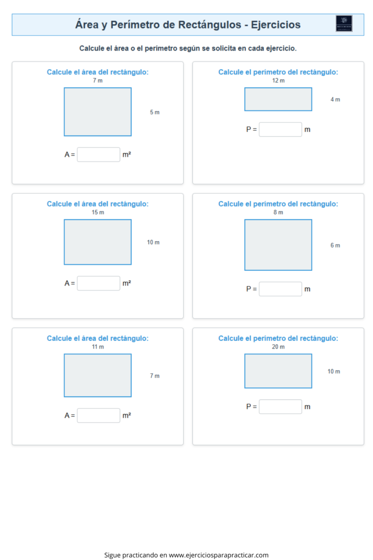 Área y Perímetro de rectangulo: Explicado paso a paso