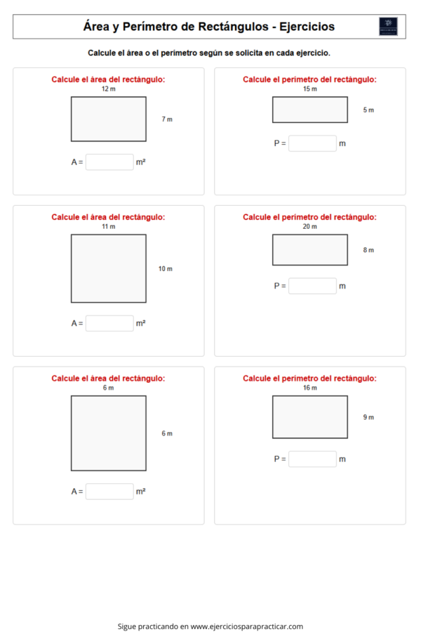 Área y Perímetro de rectangulo: Explicado paso a paso