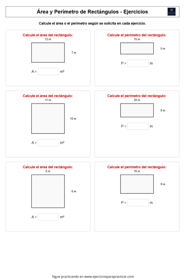 Área y Perímetro de rectangulo: Explicado paso a paso